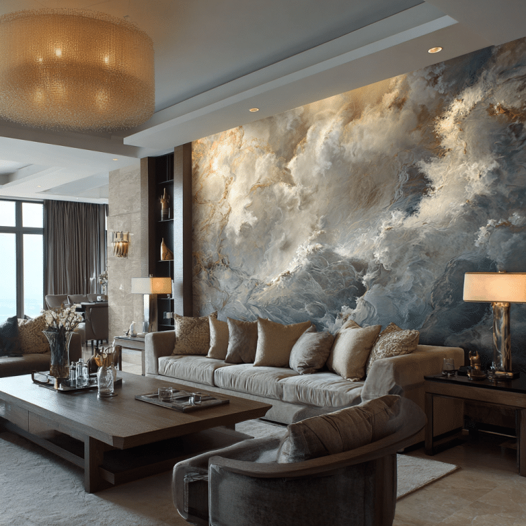 24 Stunning Living Room Wallpaper Accent Wall Designs You’ll Love